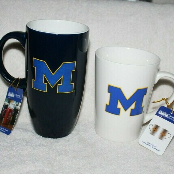 Duck House Sports | Dining | University Of Michigan 2 Pc Coffee Mug Lot ...